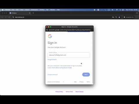 Google authentication to log in to Campus