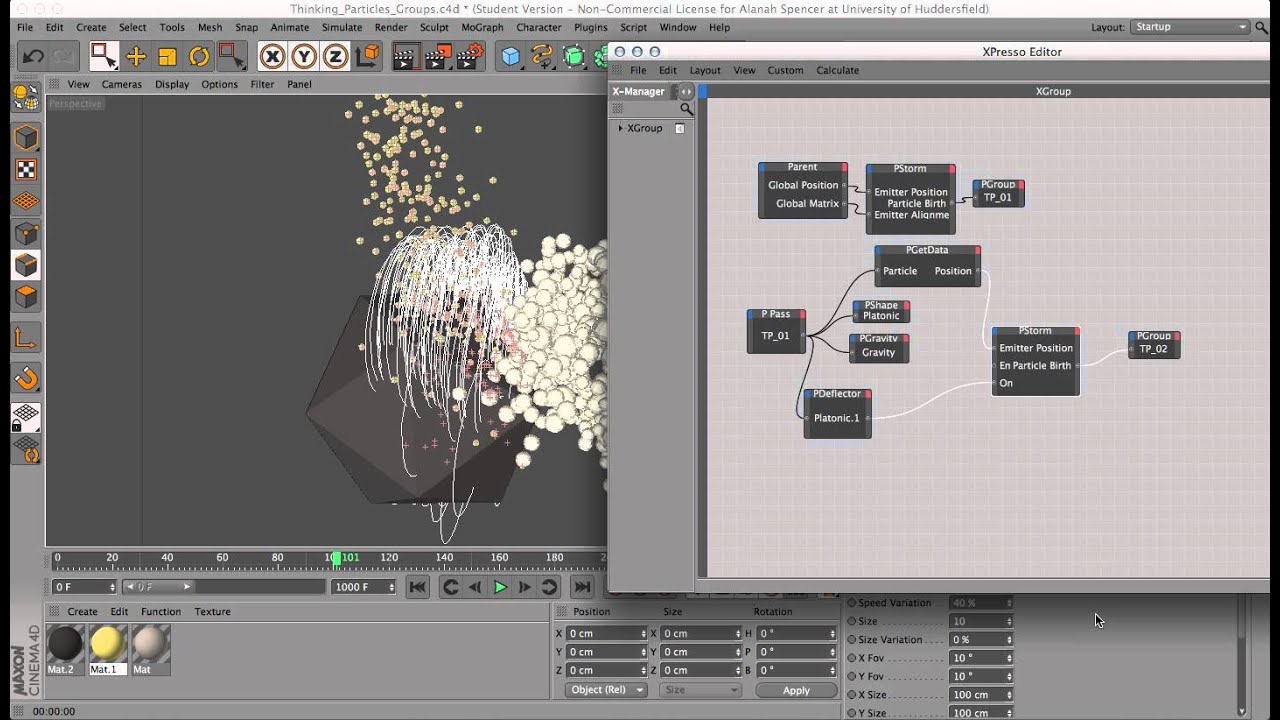 Combing MoGraph with Thinking Particles in C4D.
