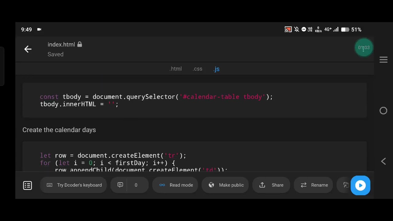 Create a Simple Calendar Project with HTML, CSS, and JavaScript | Easy Web Development Tutorial