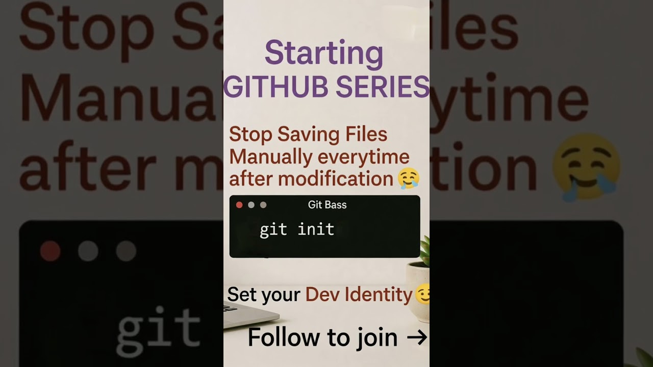 Starting GitHub Series! 👩‍💻✨ #github