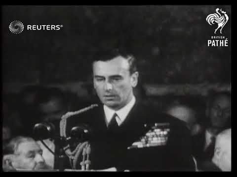 Admiral Lord Louis Mountbatten receives the Freedom of the City (1946)