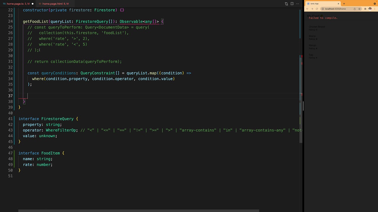 Create dynamic queries on runtime to send to Firestore