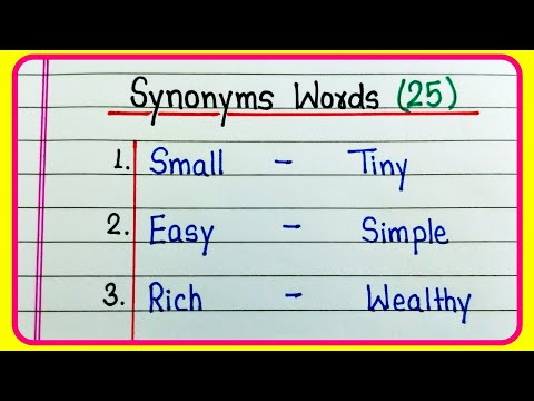 25 Synonyms Words in English | Synonyms Words | Easy and useful Synonyms Words | Synonyms in English