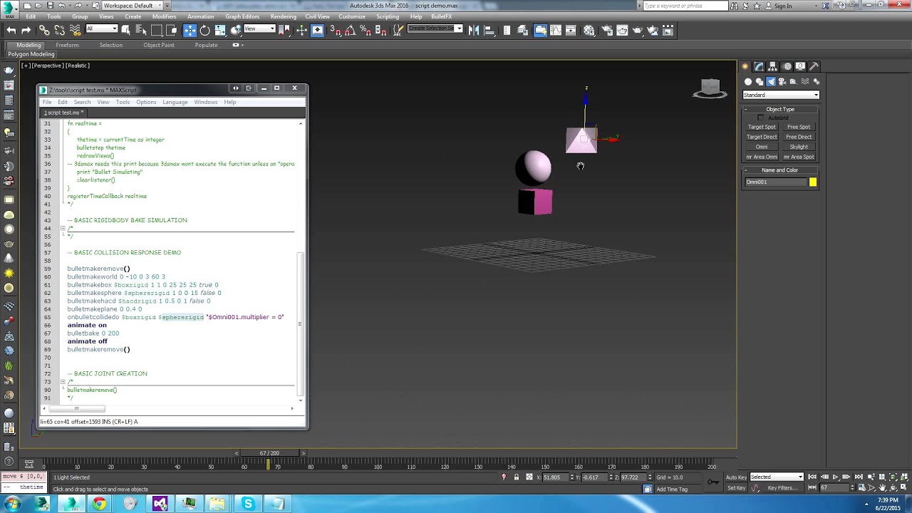 BulletFX Tutorial - Advanced Maxscript API