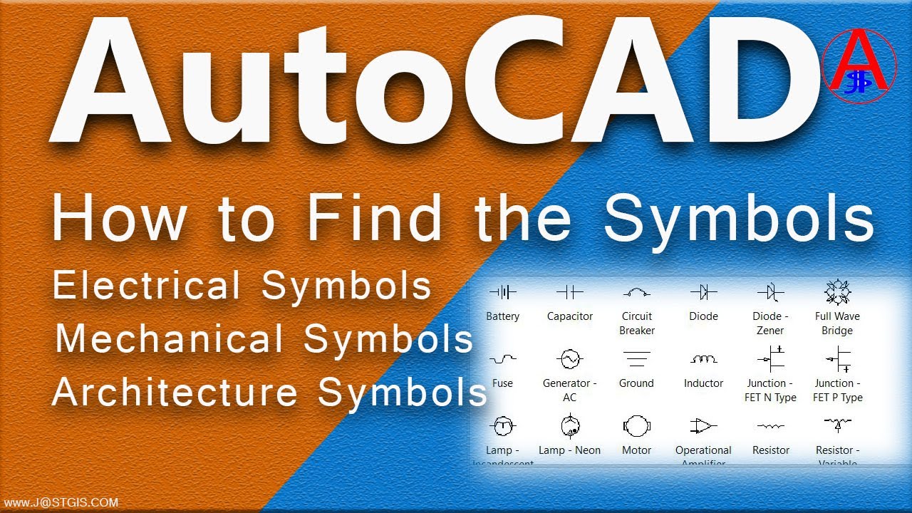 AutoCAD Tutorial - Understanding Blocks and Symbols|How to find symbols from AutoCAD|By JastGIS