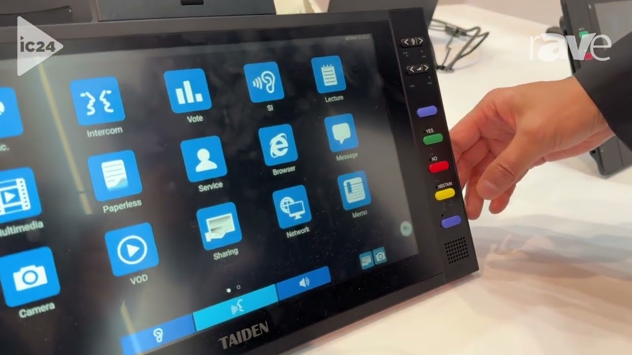InfoComm 2024: TAIDEN Highlights HCS-8669 Modular Paperless Multimedia Terminal for Conferencing