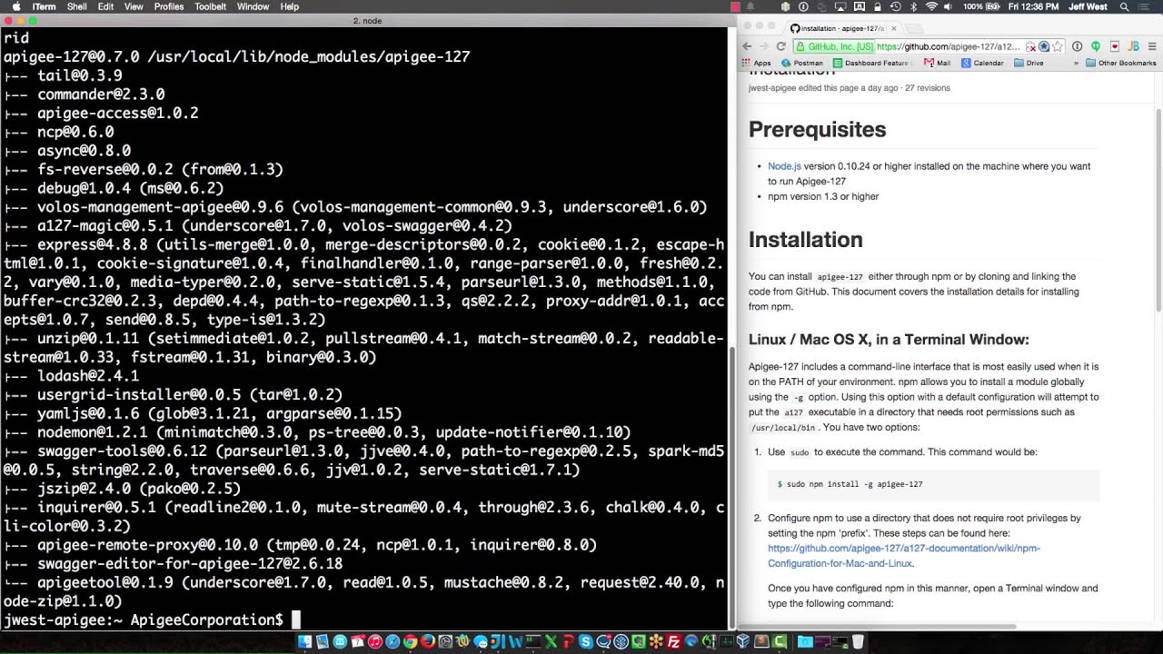 a127: Installation, Up and Running