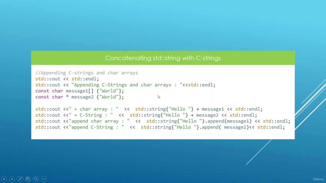 010 Concatenating stdstring