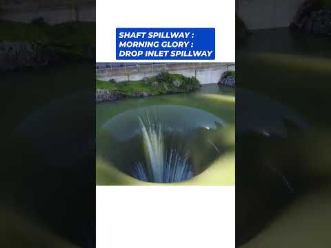 Shaft spillway | drop inlet spillway | morning glory spillway | #shortvideo #shorts