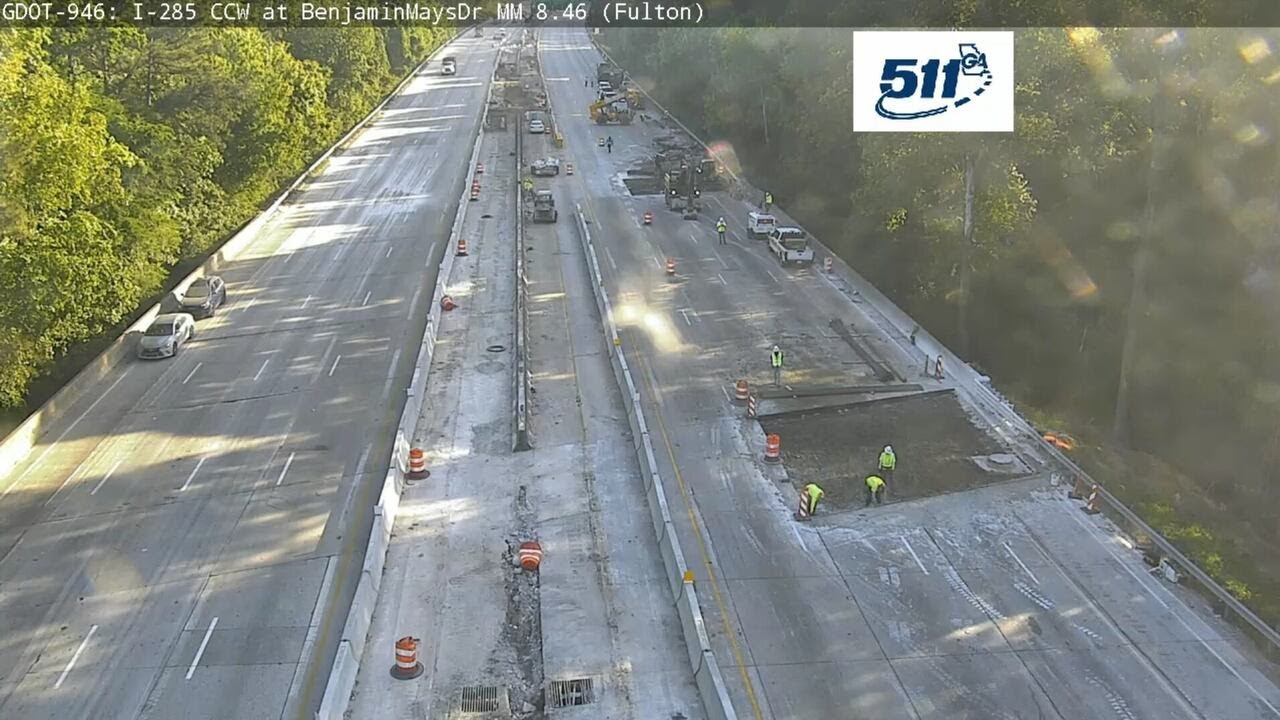 I-285 construction project underway; road shut down this weekend