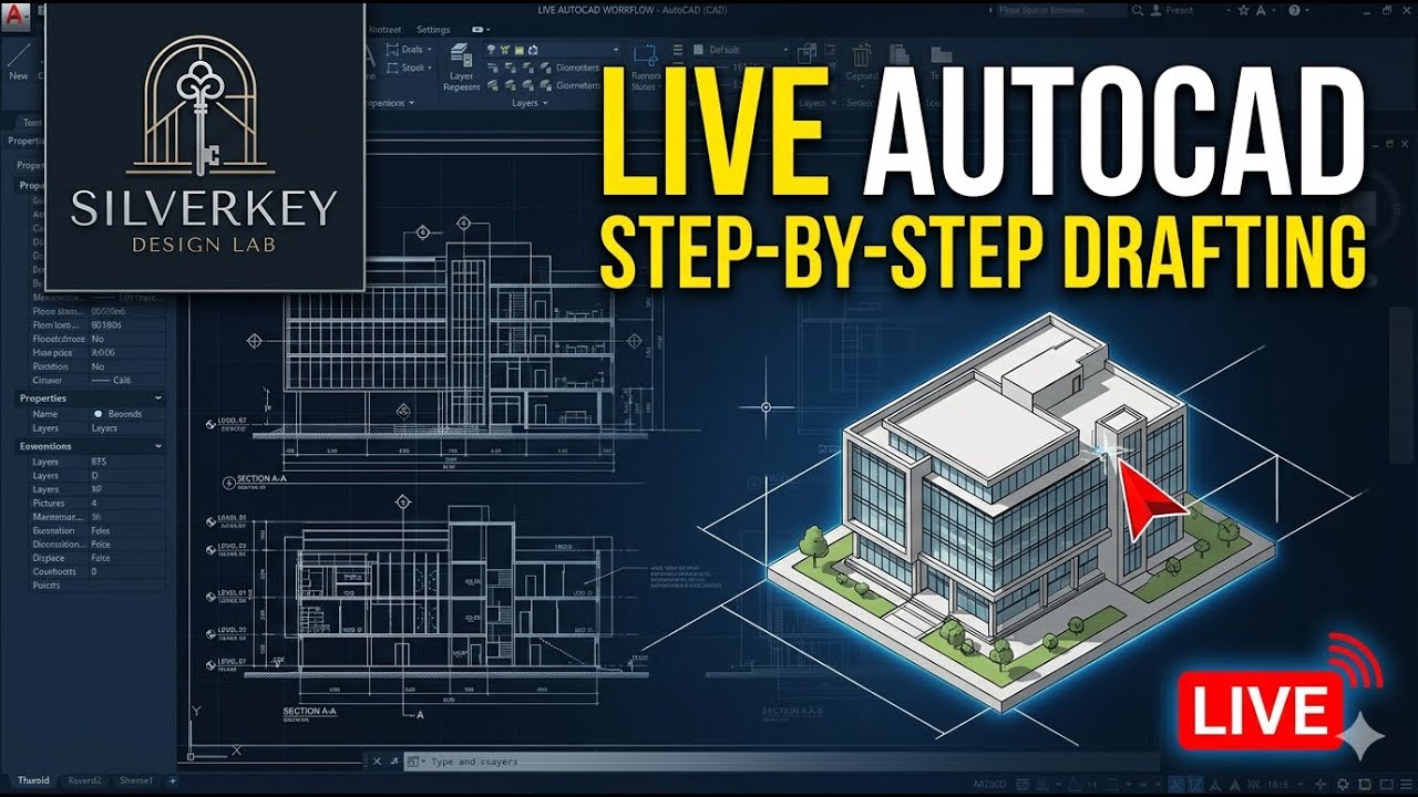 AutoCAD Live: Creating First Floor Plan Over Existing Ground Floor | Step-by-Step