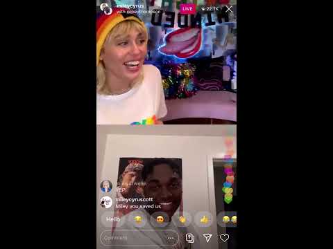 Miley Cyrus, Ellen DeGeneres, Rickey Thompson & Emily Osment - Instagram Live Stream - 3/23/2020