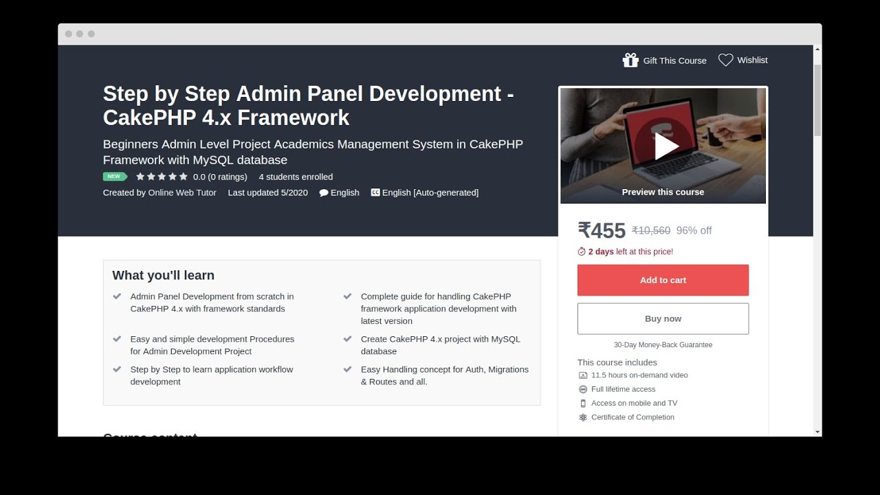 Step by Step Admin Panel Development - CakePHP 4 Framework | CakePHP Admin Level Project Development