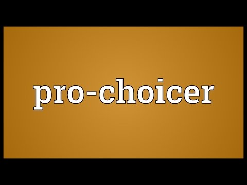 Pro-choicer Meaning