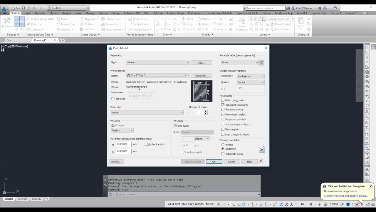 AutoCAD Change Plotter in PC3 File