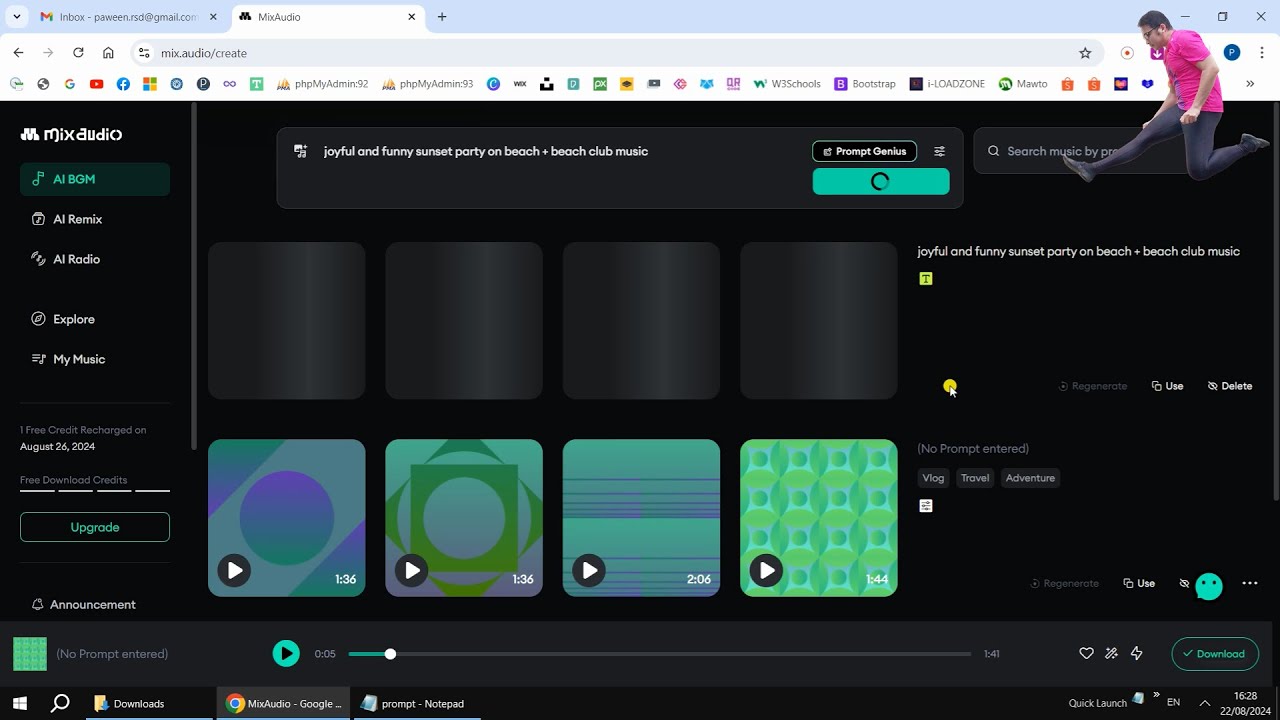 Generate and customize high-quality background music with AI | MixAudio