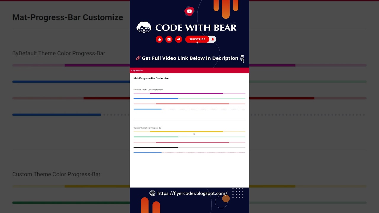 Mat-Progress-Bar Customize | Angular 15 #shorts #short #shortvideo #youtubeshorts #youtube