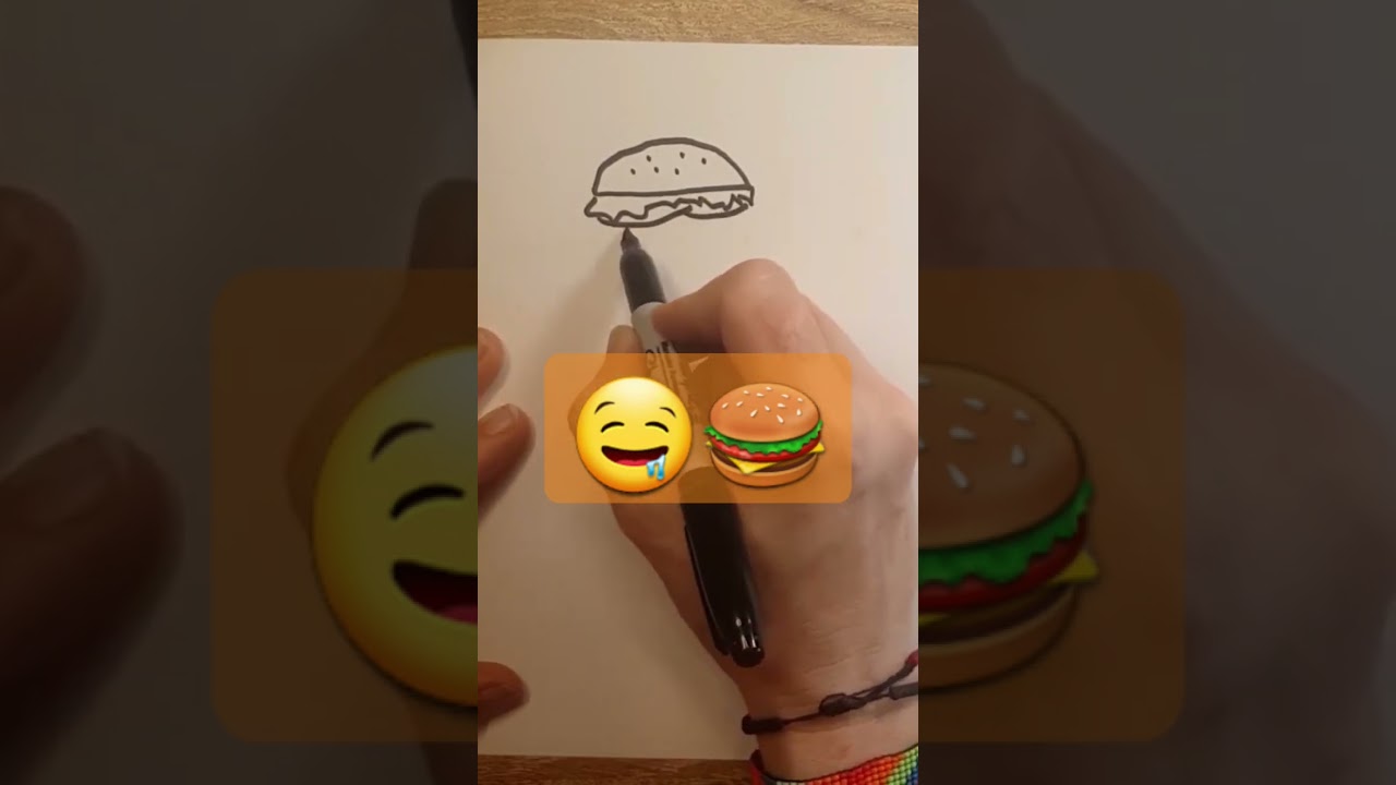 Food drawings☝🏼Click above for the full video! #artclass