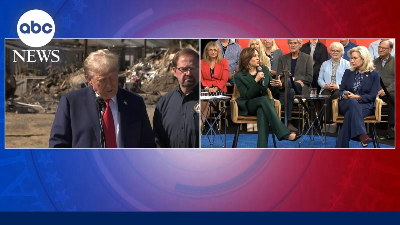 Harris, Trump each hold campaign events in critical battleground states