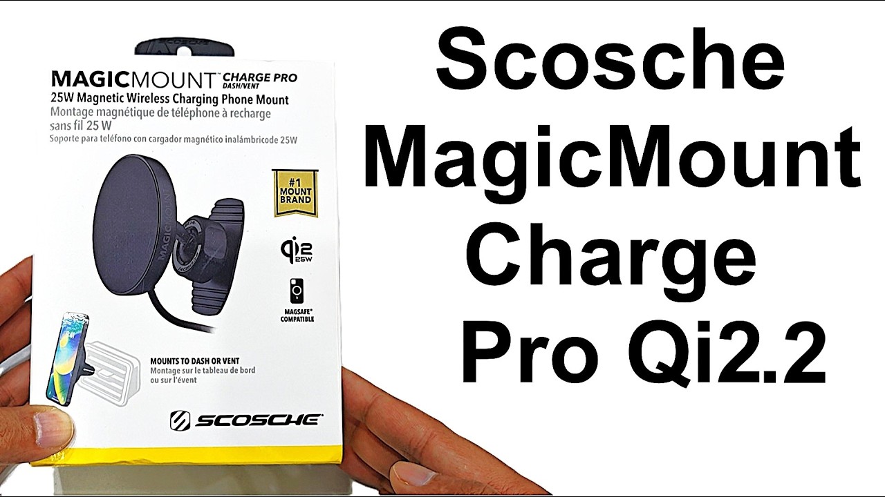Scosche MagicMount Charge Pro Qi2.2 MagSafe Car Mount Charger - Review and Unboxing