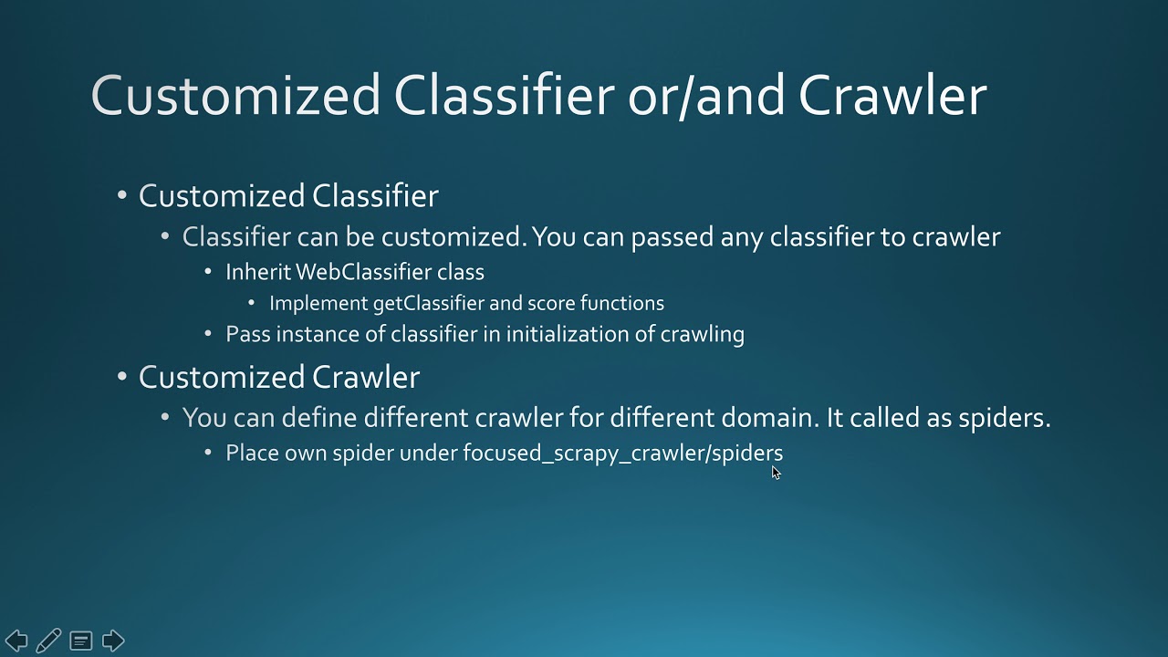 Focused Web Crawler Presentation Recording