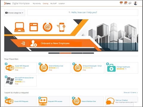 Adding BMC Digital Workplace items to favorites in BMC Digital Workplace 19.02