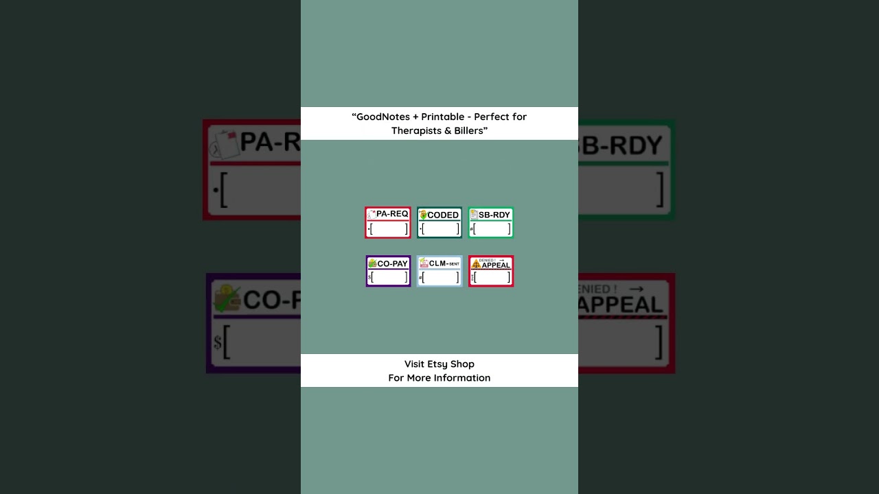 CMS-1500 Insurance Coding Stickers | Form Icons