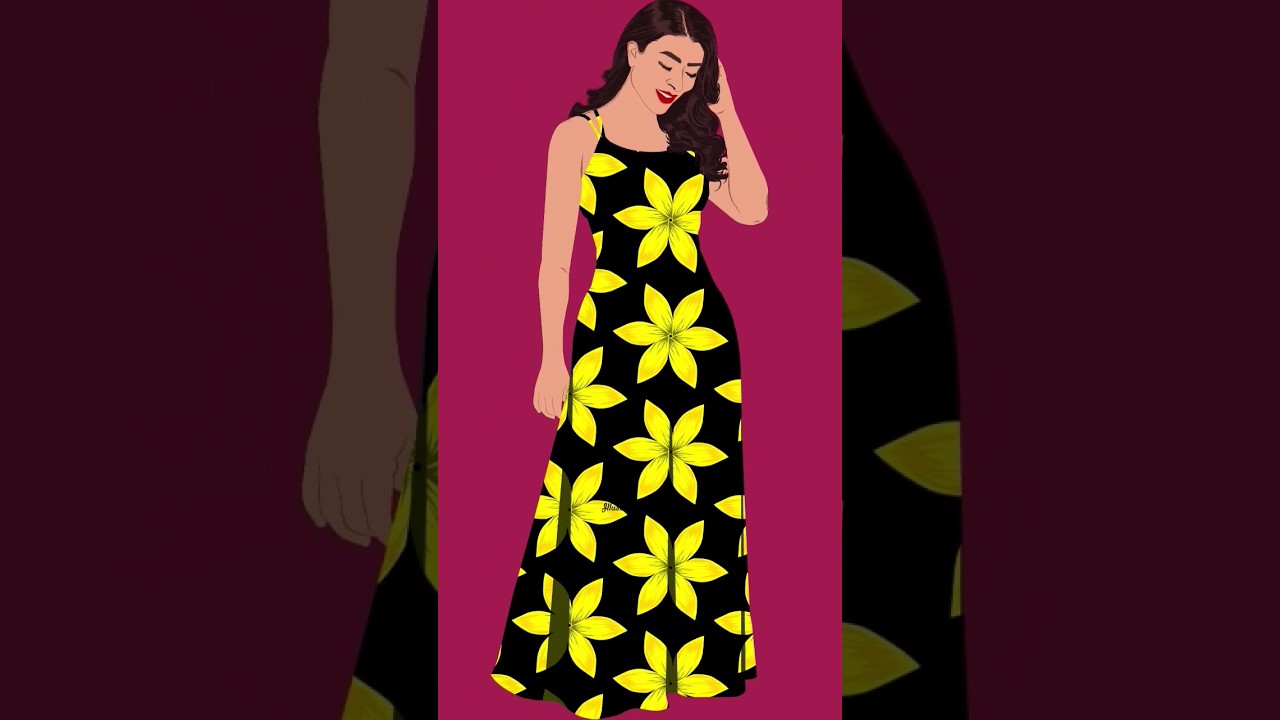 Fashion Illustration in Adobe Illustrator 😍 : How I make fabric prints in illustrations #shorts