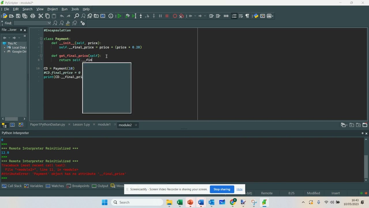 Python - OOP - Encapsulation Made Easy (Examples)