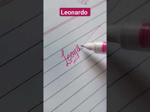'Leonardo' name signature style| How to write a beautiful name in calligraphy #shortvideo #namestyle