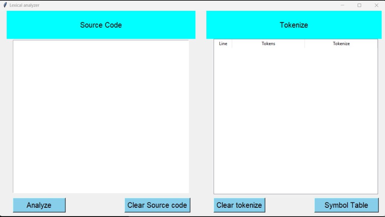 Compiler Design Project in Python Tkinter Library | Overview And Details