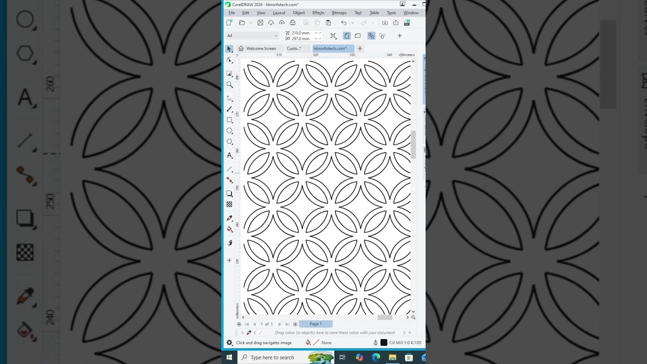 How to Design Interlocking Circles Pattern in CorelDRAW