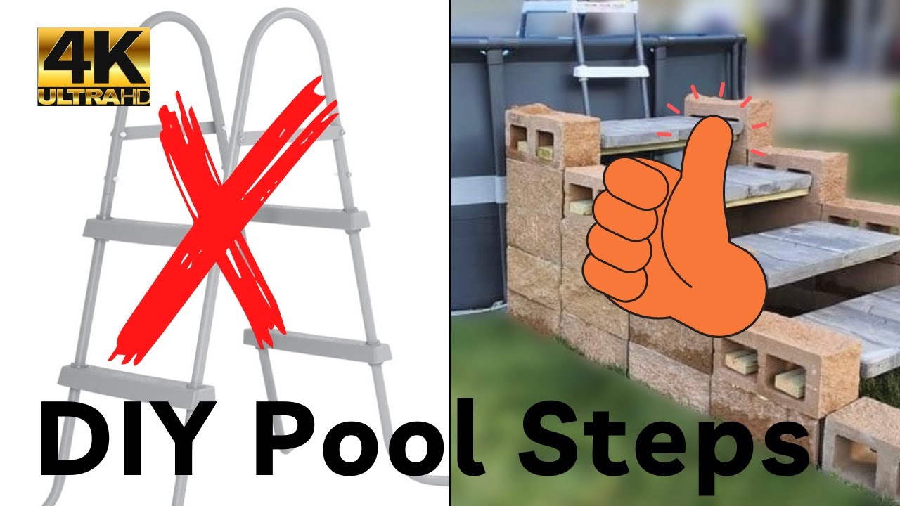 DIY Above Ground Pool Steps - How To Build An Above Ground Pool Stairs Ladder In 2 Easy Steps