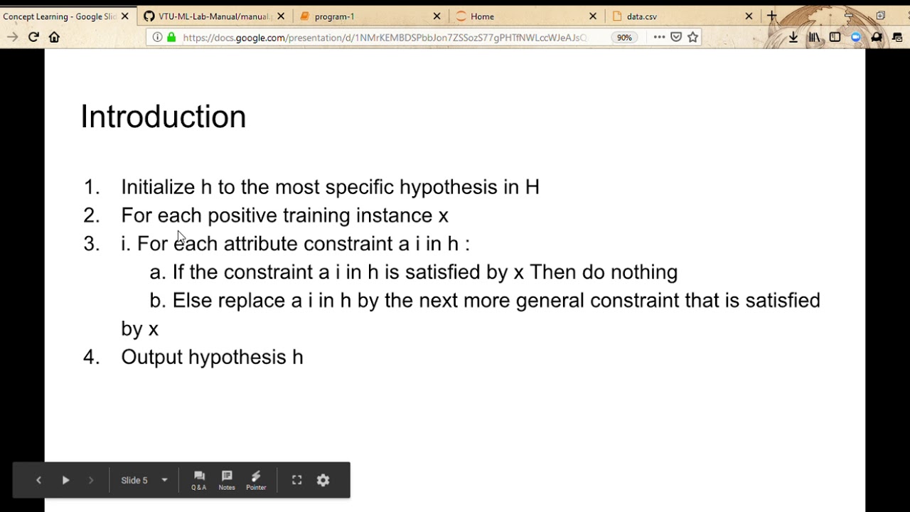 Find S algorithm Python -1 | Machine Learning-Python |