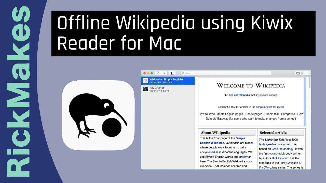 Offline Wikipedia using Kiwix Reader for Mac
