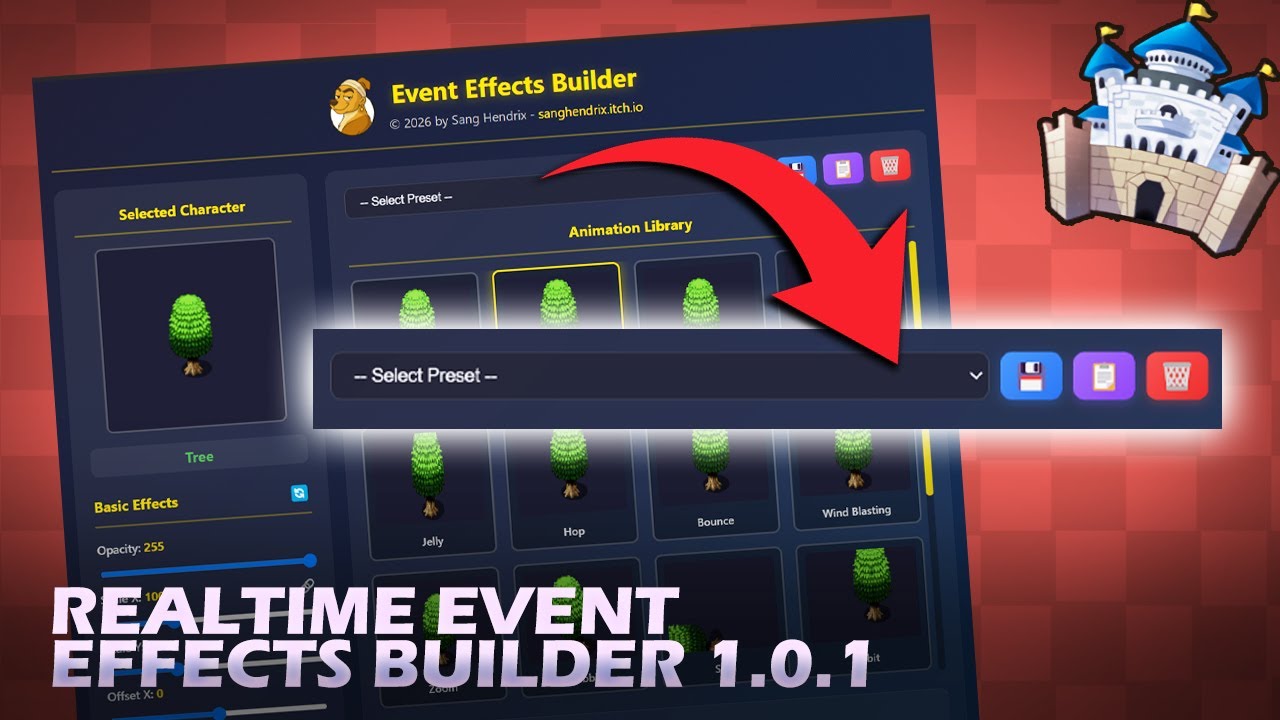What's new in Realtime Event Effects Builder 1.0.1 - RPG Maker MZ plugin