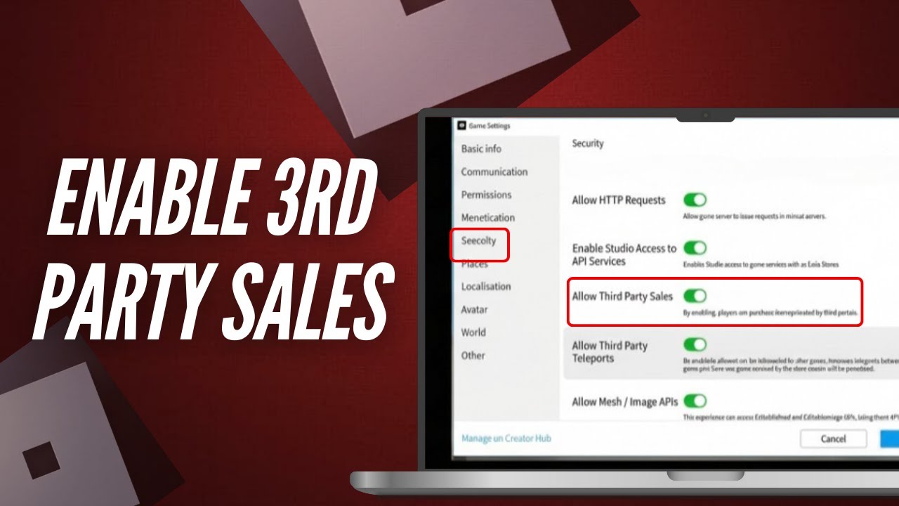 Enable 3rd Party Sales On Roblox | Quick & Easy Guide 2026