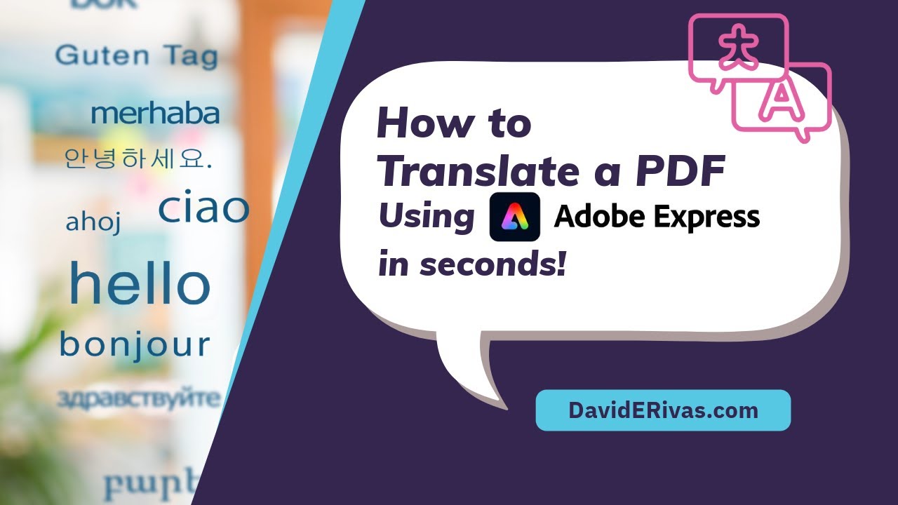 Translate a PDF in Adobe Express