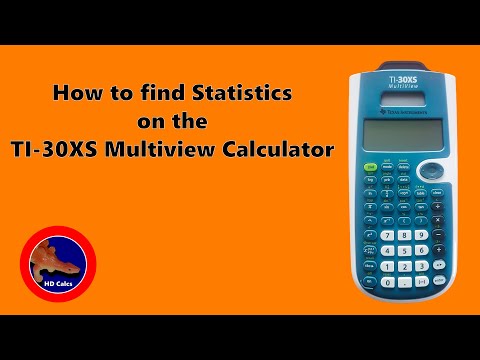 How to use Standard Deviation and other Statistics on the TI-30XS Multiview Calculator