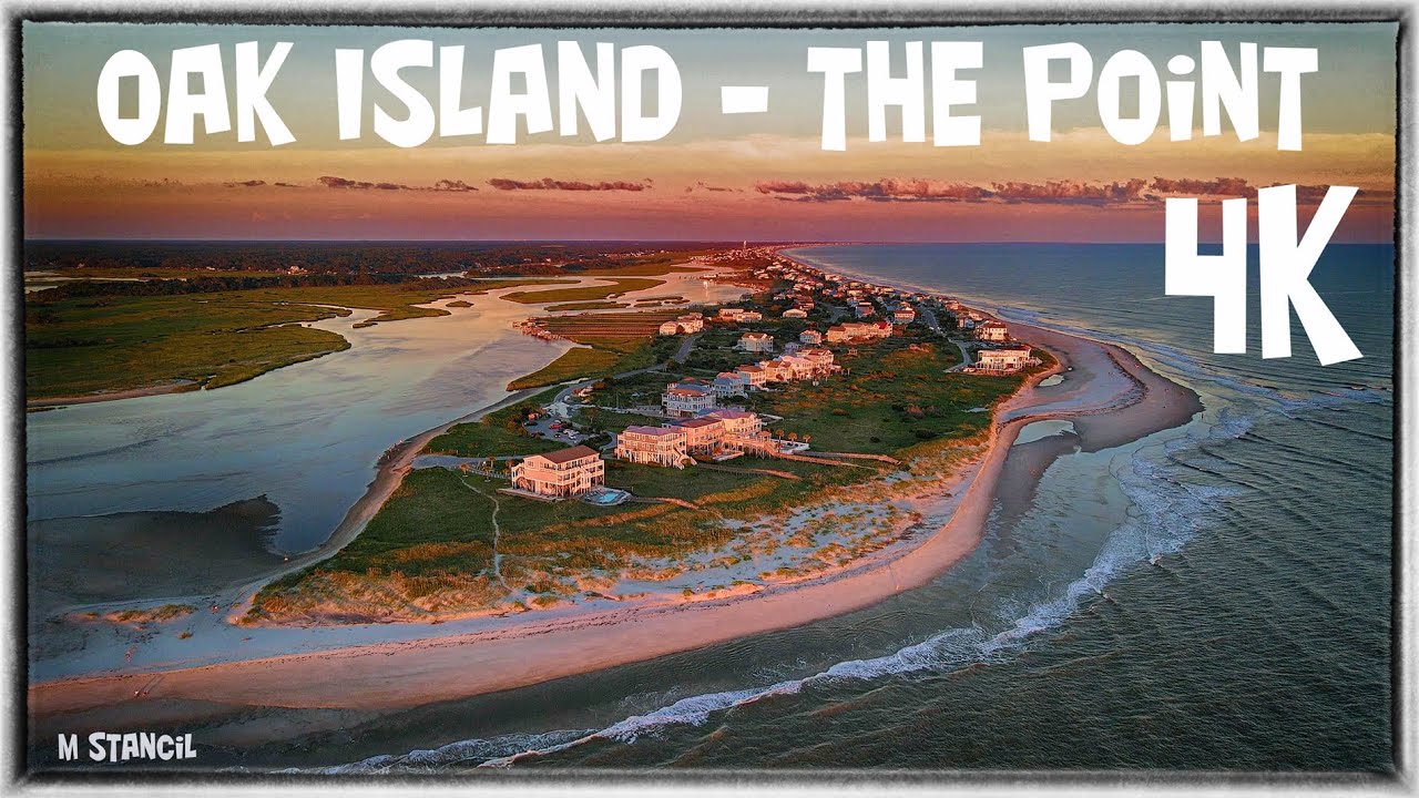 Oak Island, NC  -The Point /Sunset in 4K (DJI Mavic Air 2 Footage) Stunning Aerial Shots !! Relaxing