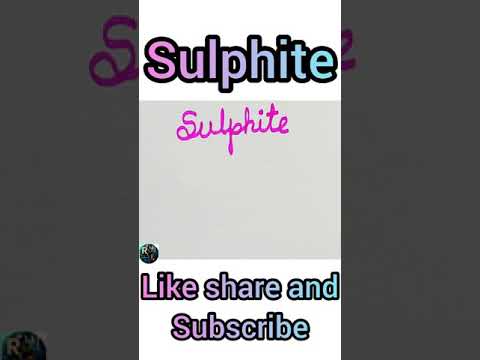 Sulphite #rcfychemistry #sulphite #sulphiteformula #chargeonsulphite #chemistryshorts #formula