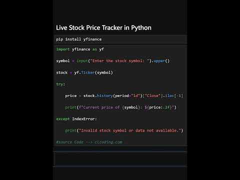 Live Stock Price Tracker in Python