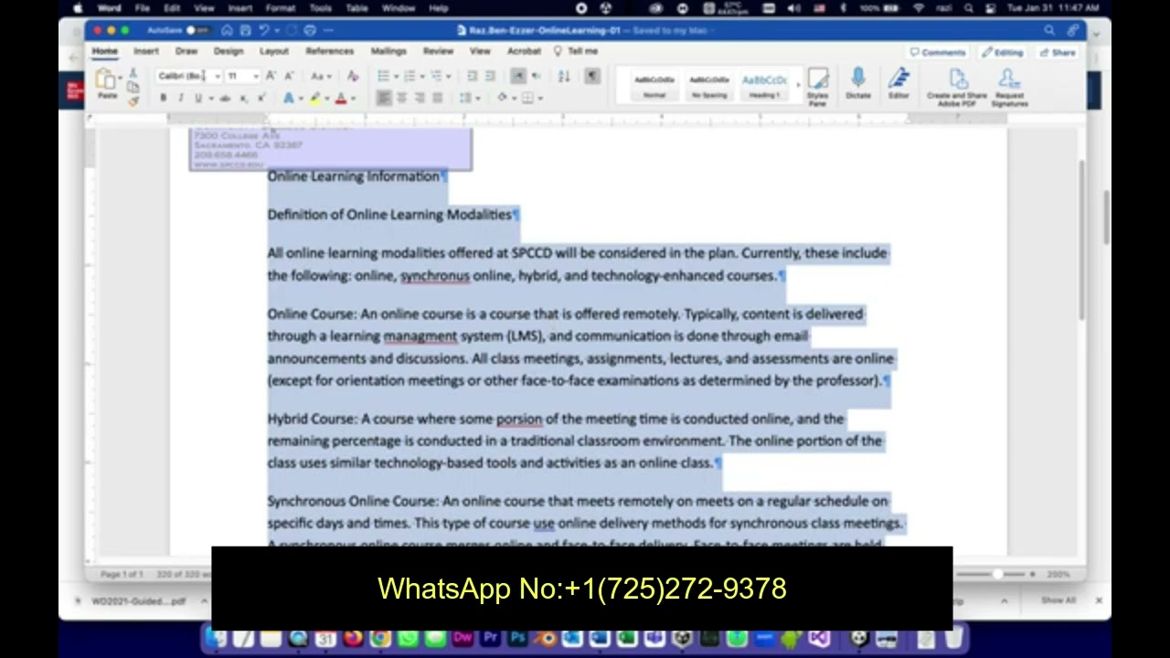 Word 2024 In Practice - Ch 1 Guided Project 1-2 | SIMnet Assignment Help Guide step by step 2021