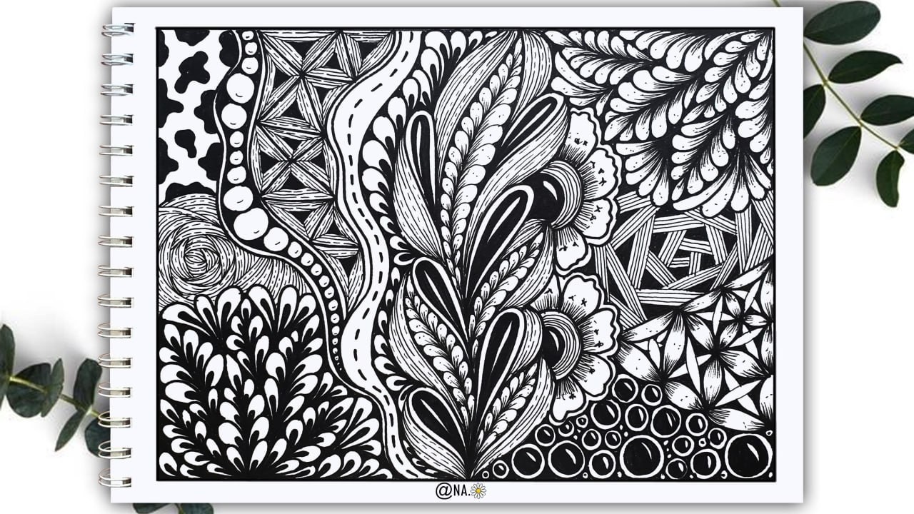 🌼Creative Zentangle Patterns | Unique & Inspiring Zentangle Art Tutorial🌼