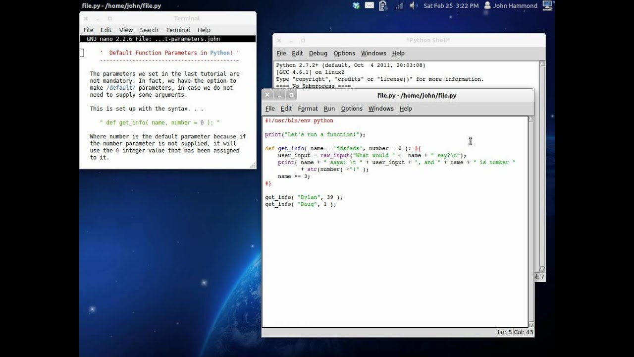 Python 12 Default Parameters