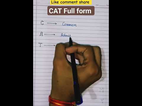 CAT π―β¨|| #fullform #shorts #cat #mba #test #admission