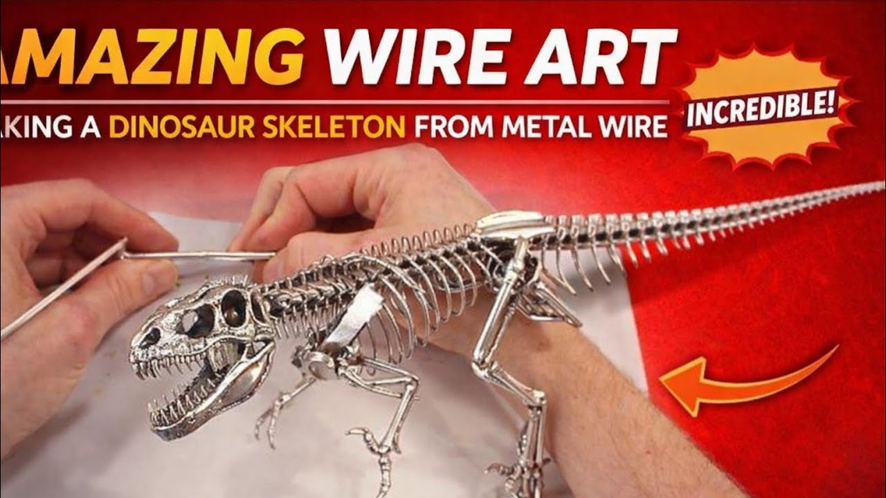 Amazing Wire Art – Making a Dinosaur Skeleton from Metal Wire