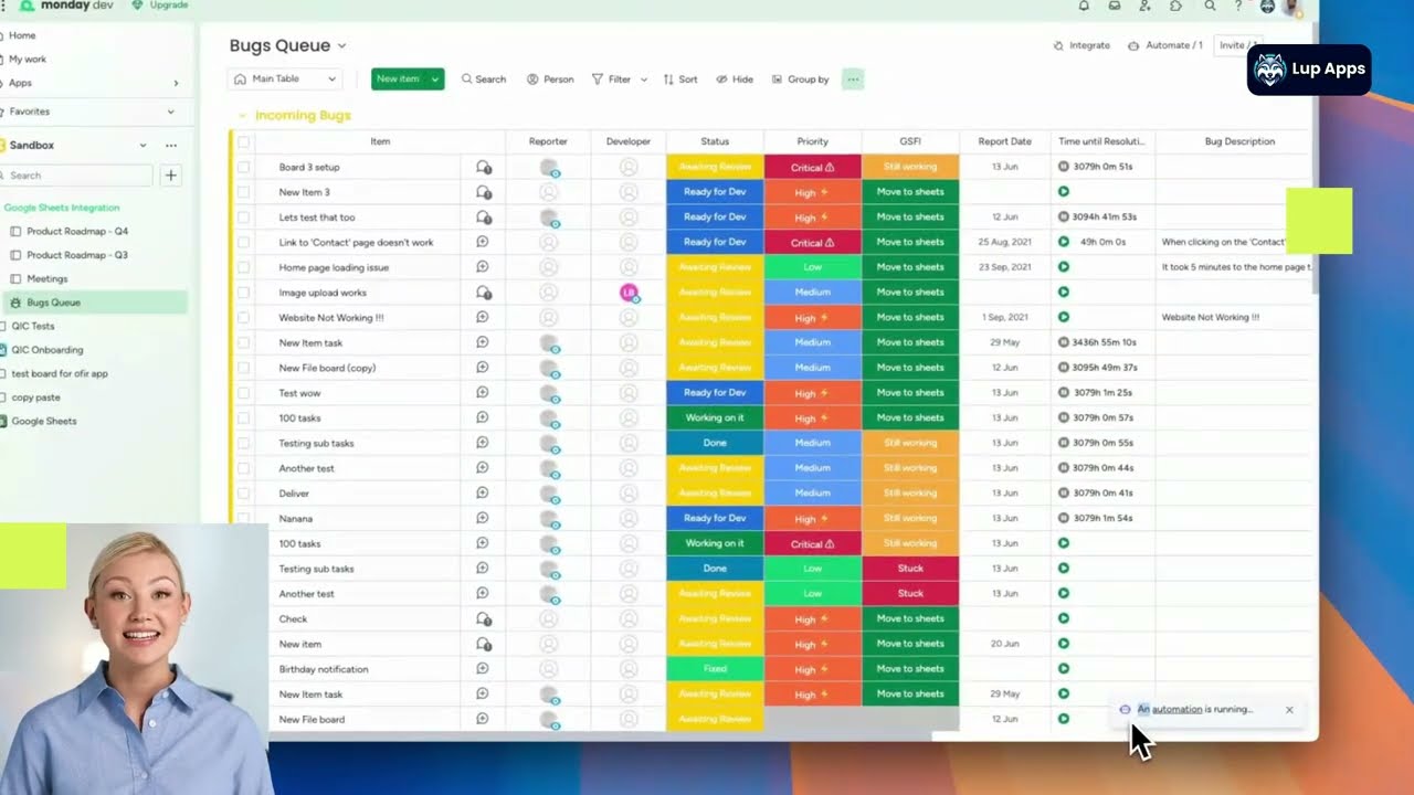 Google Sheets Integration for monday.com - Automations