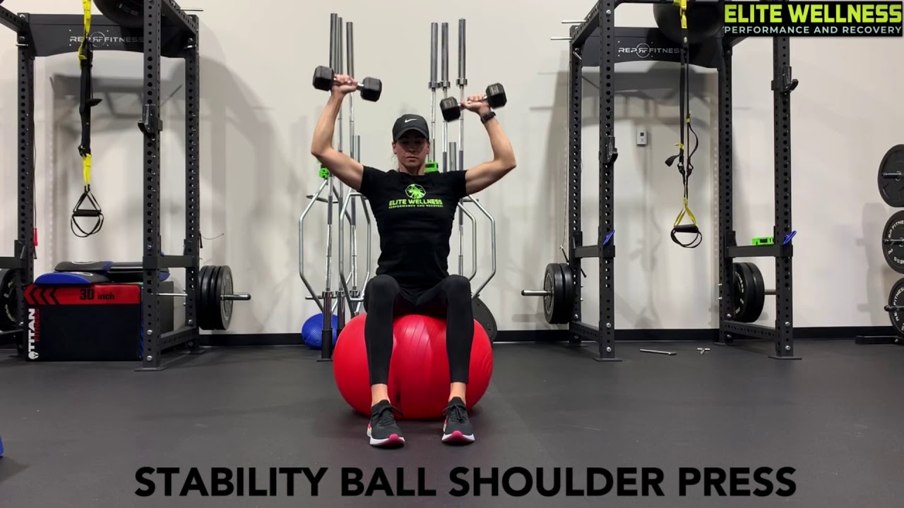 Stability Ball Shoulder Press - Elite Wellness Performance