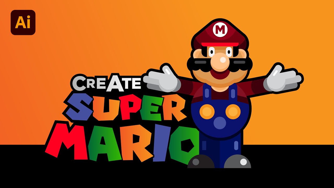 Adobe Illustrator Tutorial: How to Create a Super Mario Flat Design | Hiru Designs